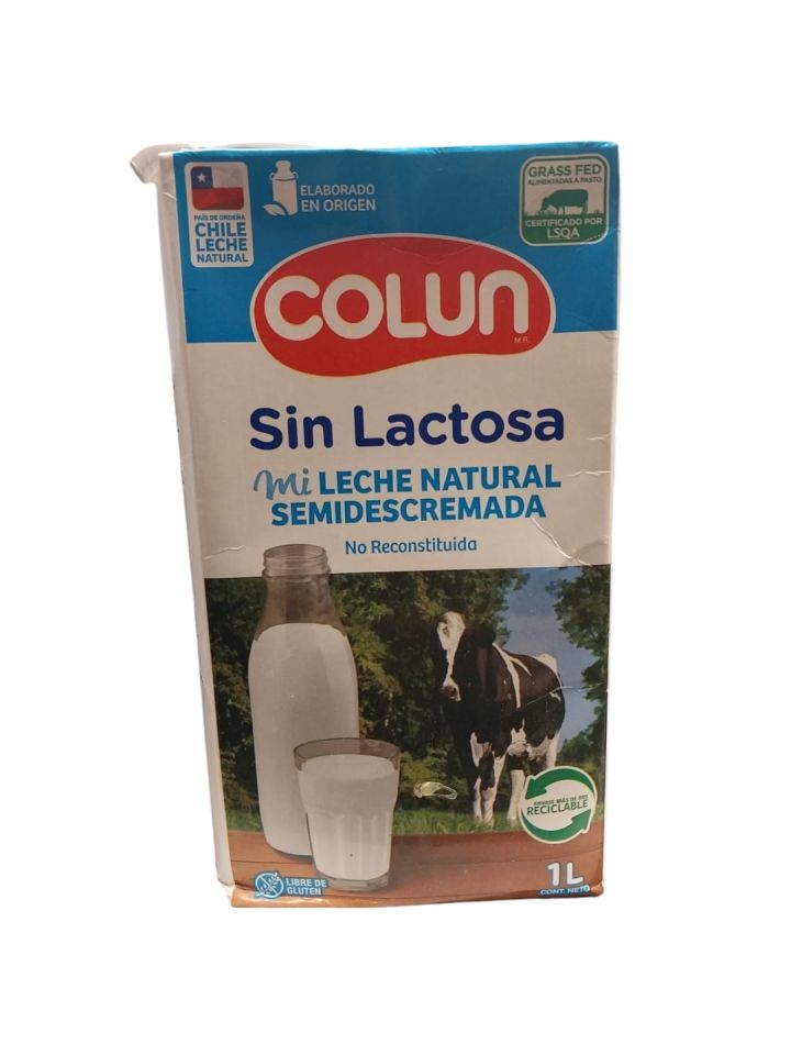 Leche Semidescremada Sin Lactosa Colun 1 Litro – Fenix Minimarket